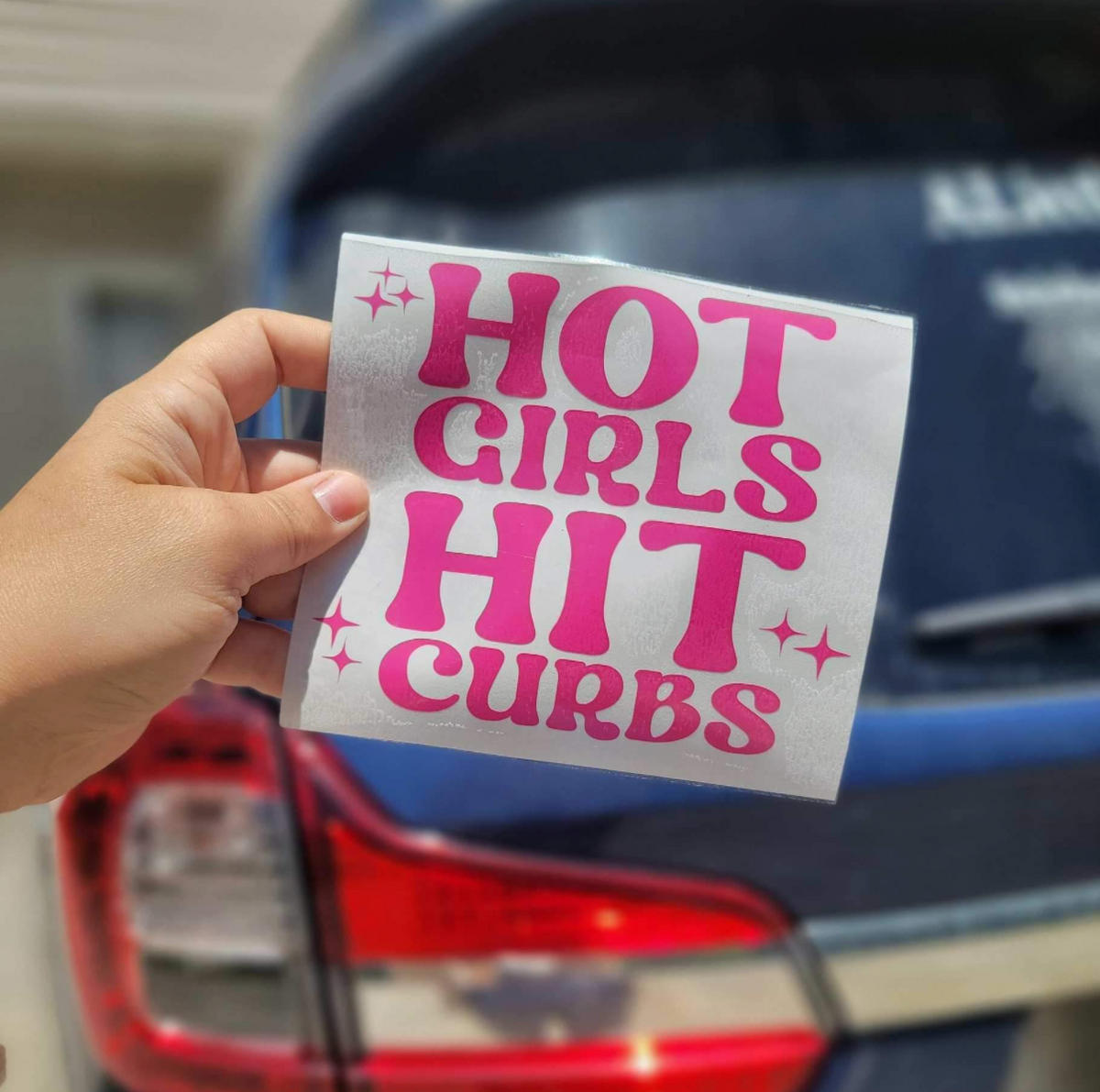 Hot Girls Hit Curbs Vinyl Decal | Hot Pink Decal | Sticker | Featured – ALittleDesignComp