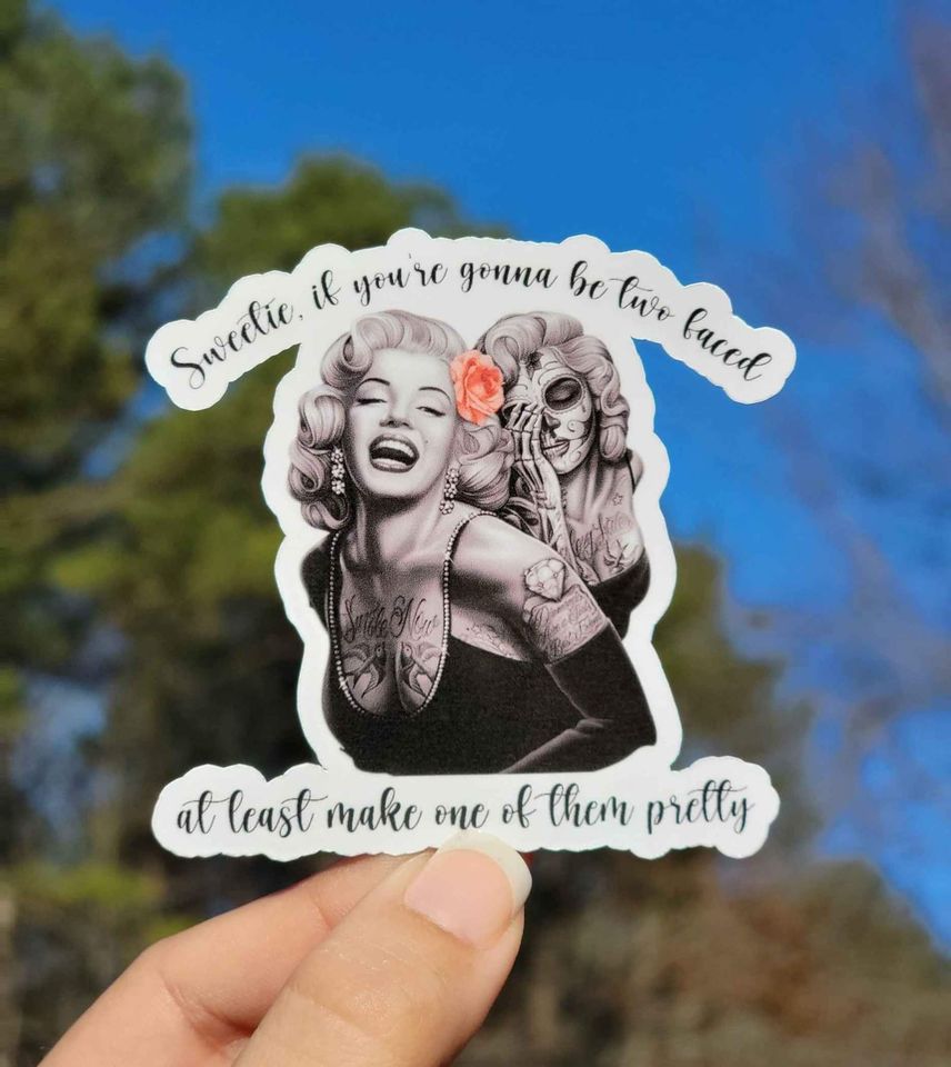 Marilyn Monroe Two Faced Sticker – ALittleDesignComp