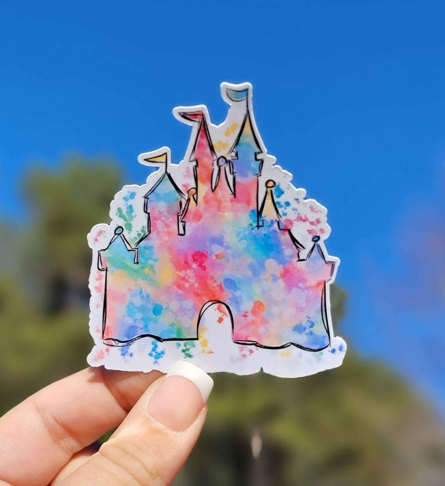 Watercolor Disney Castle Sticker – ALittleDesignComp