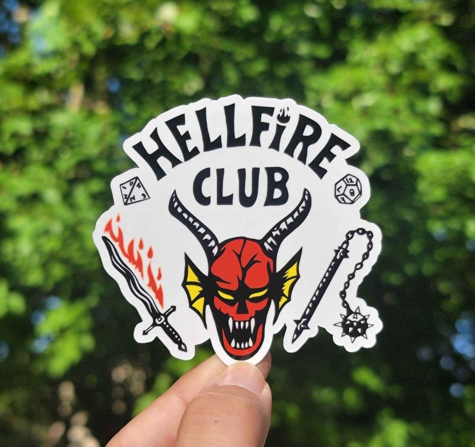 Hellfire Club Sticker | Stranger Things Sticker – ALittleDesignComp